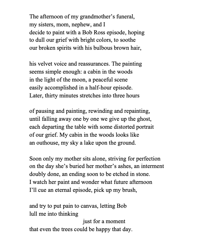 Grieving with Bob Ross - Voicemail Poems